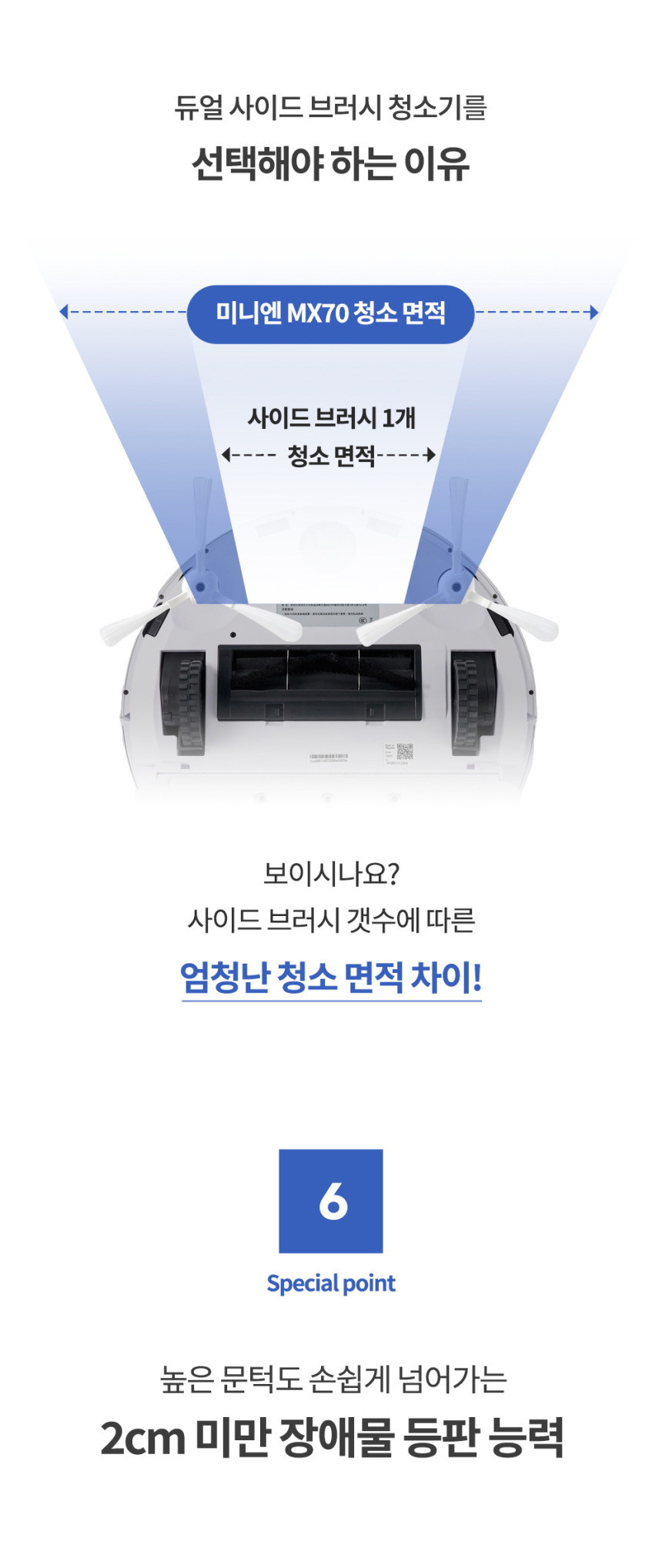 THREEGO 미니엔 MX70 로봇청소기 레이다 센서 앱연동 - 핫트랙스